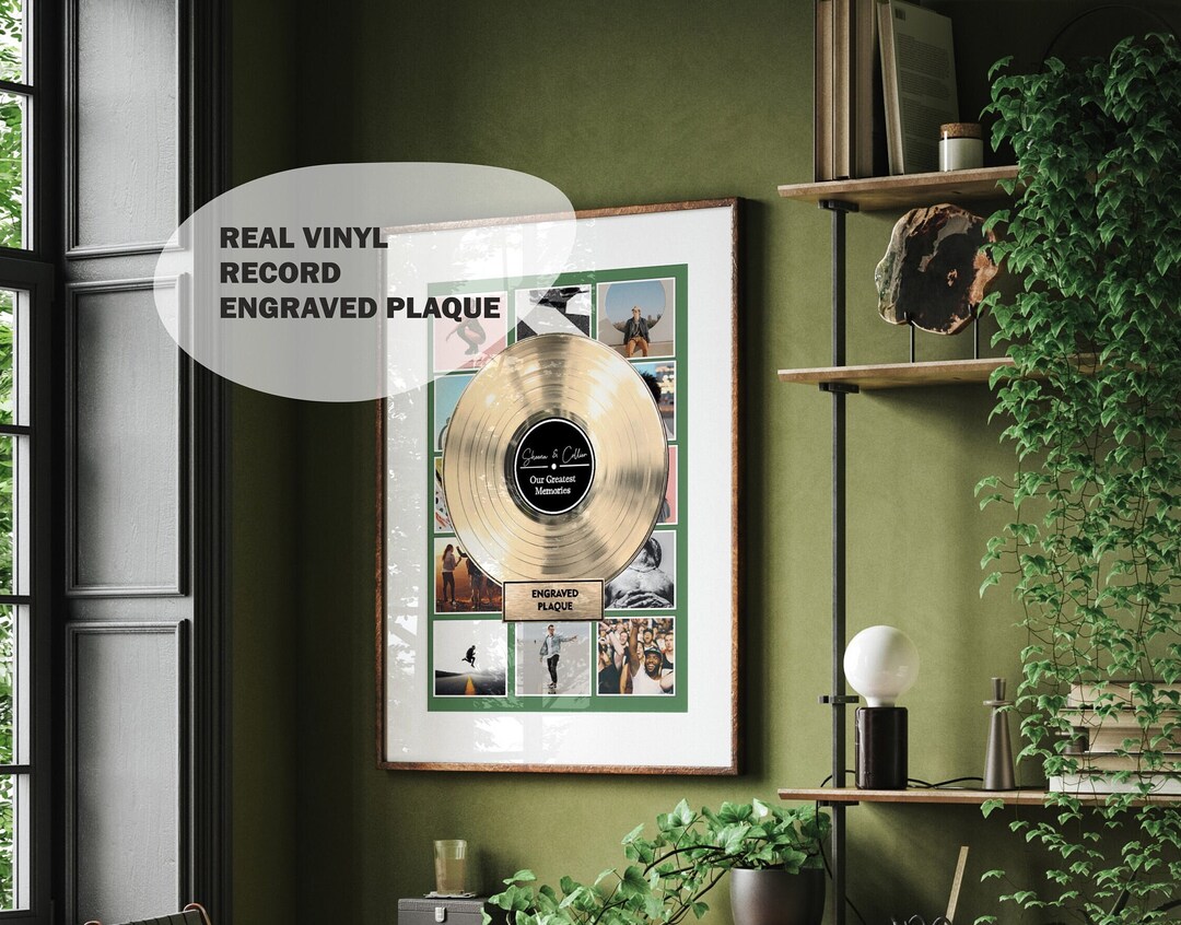 Memorial Plaque Personalized Plaque Gift for Men - Vinyl Record Plaque ...