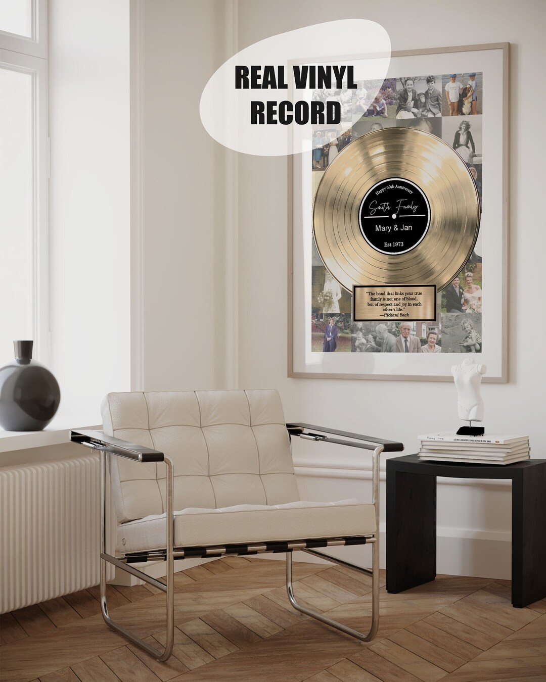 Custom Vinyl Record Framed for Couple - Vinyl Record Frame Display ...