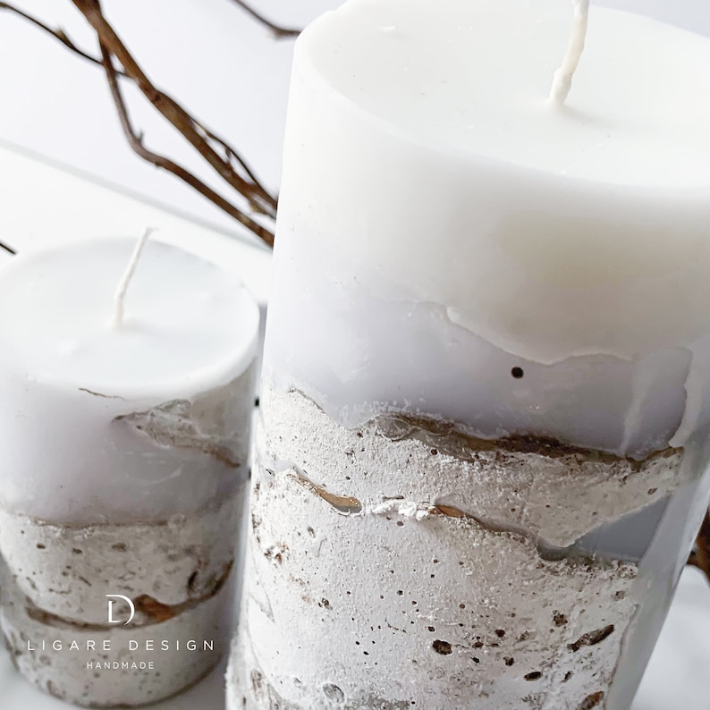 Handmade Pillar Candle - Pillar Candles Set for Home Decor - Pillar ...