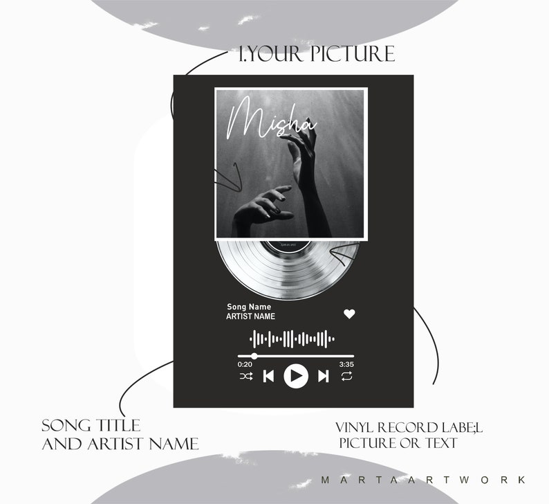 Personalized Music Plaque for Music Gift - Custom Vinyl Record Best Man ...