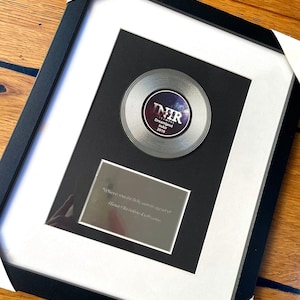 Platinum Vinyl Record Custom Music Plaque - Engraved Wedding Song Gift ...