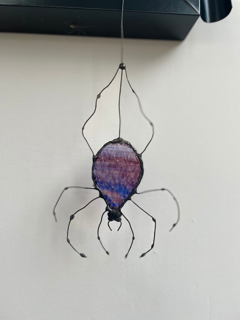 Stained Glass Spider Stained Glass Window Hangings Spider - Etsy