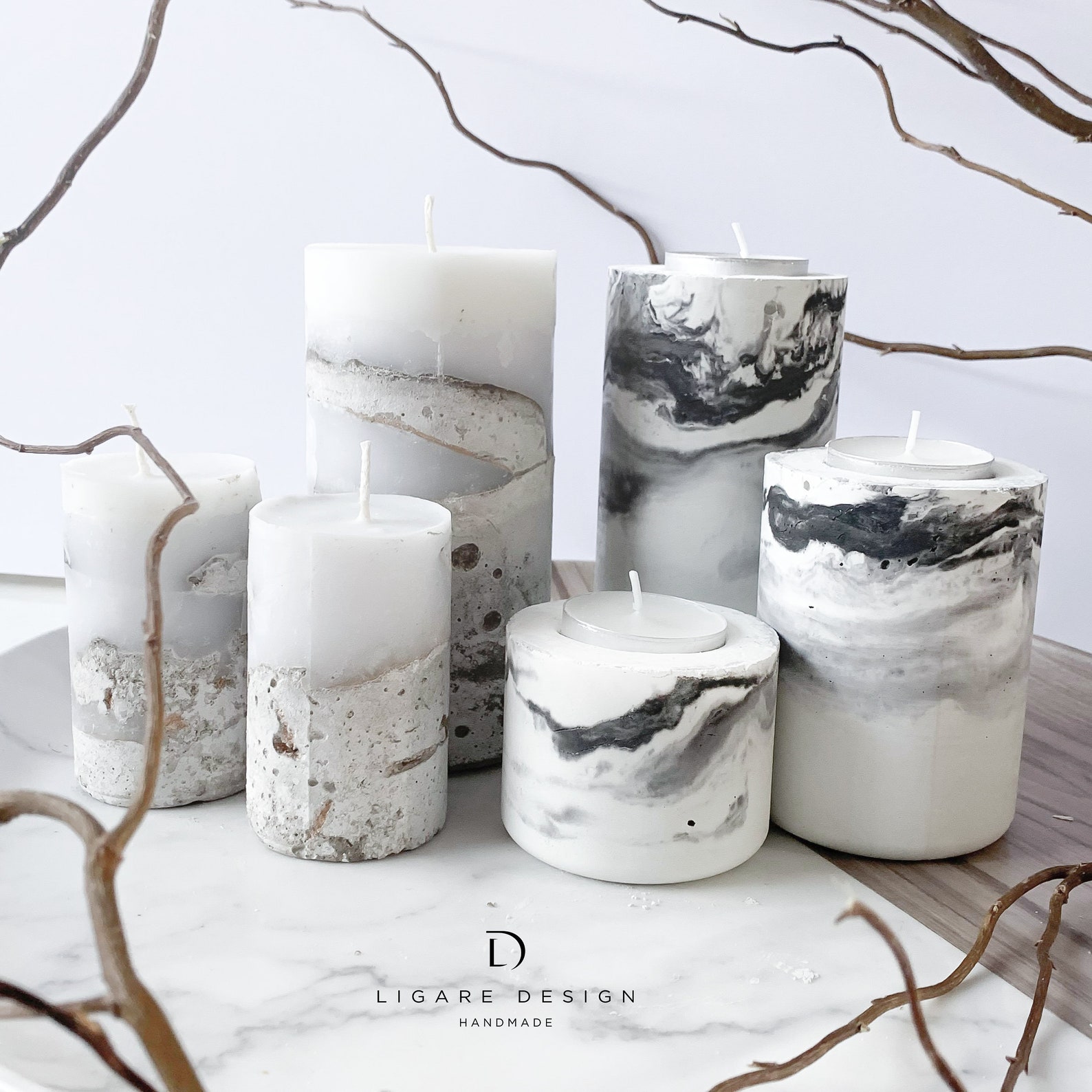 Handmade Pillar Candle Pillar Candles Set for Home Decor - Etsy
