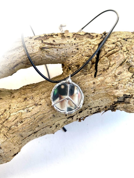 Mirror Necklace for Protection Small Mirror Pendant Small - Etsy