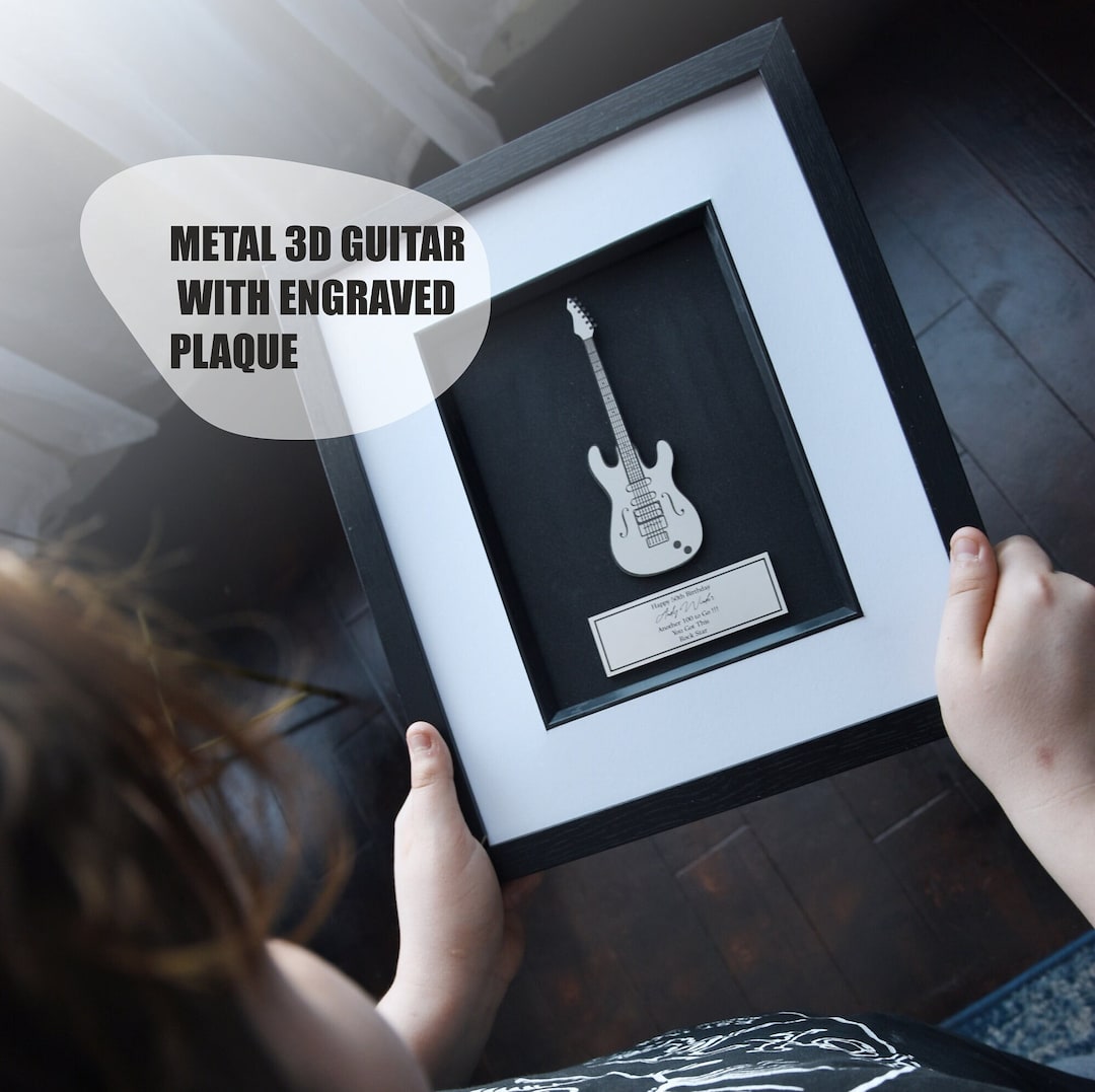 Miniature Guitar Plaque for Musician - Personalized Gift for Music ...