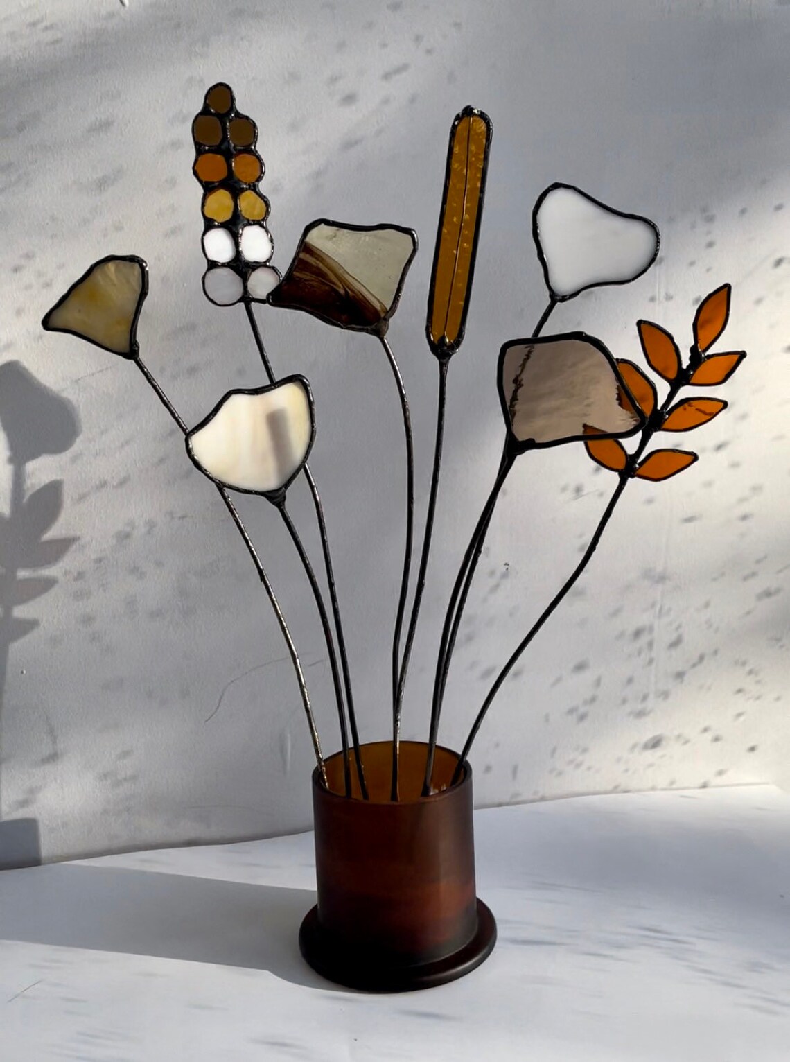 Stained Glass Flower Table Top for Office Decor Modern - Etsy UK