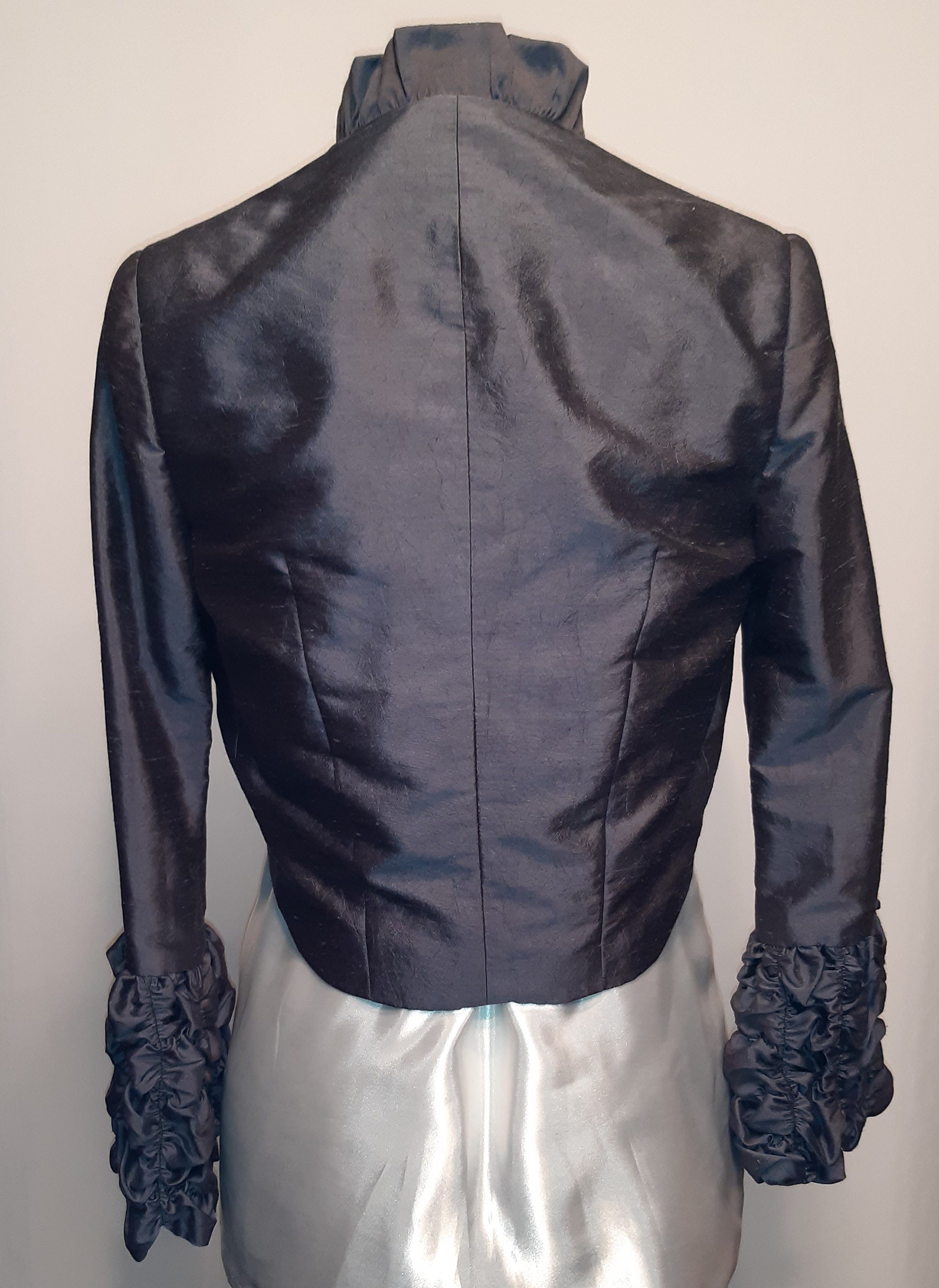 Dark Grey Evening Silk Shrug Bolero Size 12 - Etsy