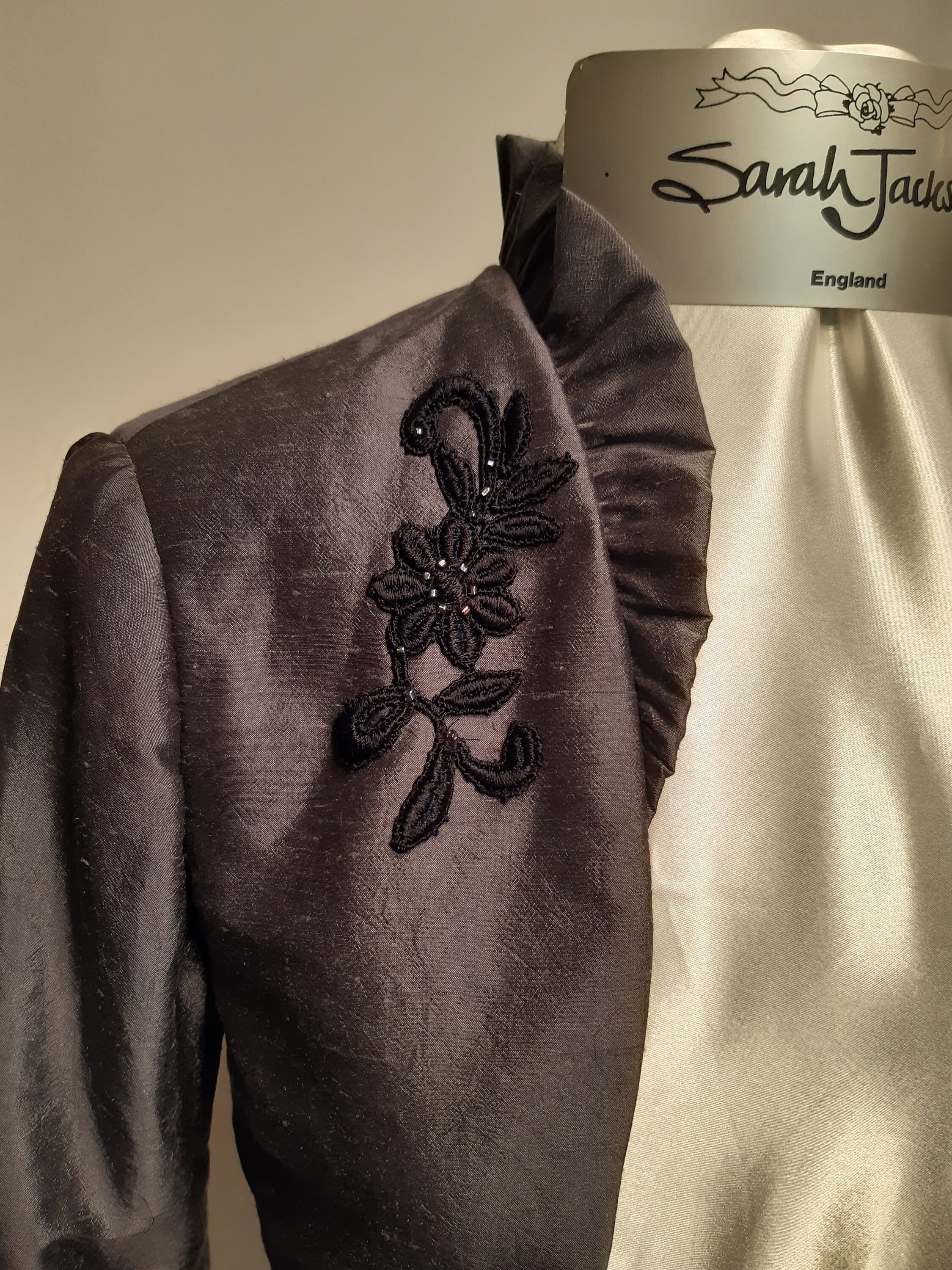 Dark Grey Evening Silk Shrug Bolero Size 12 - Etsy