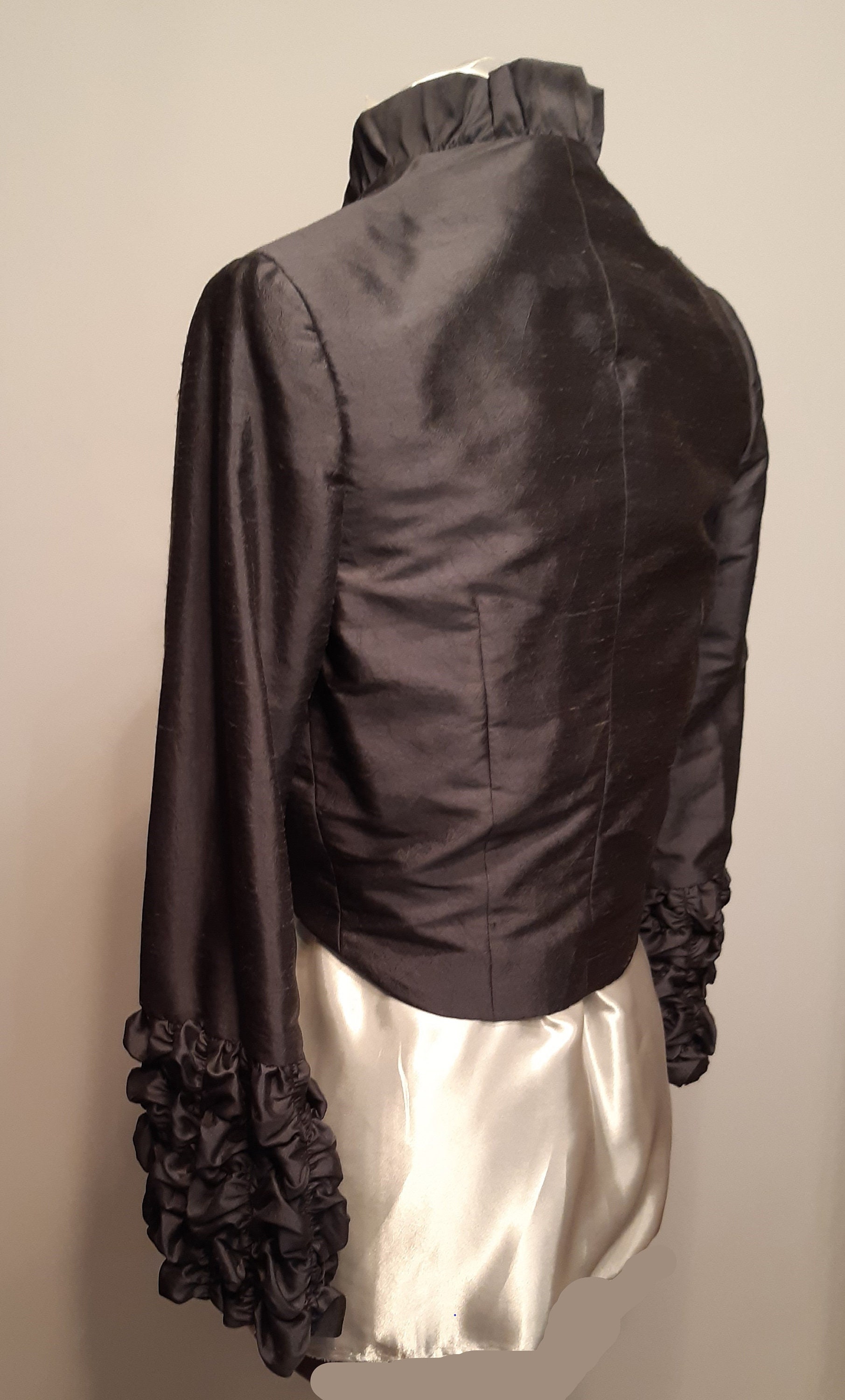 Dark Grey Evening Silk Shrug Bolero Size 12 - Etsy