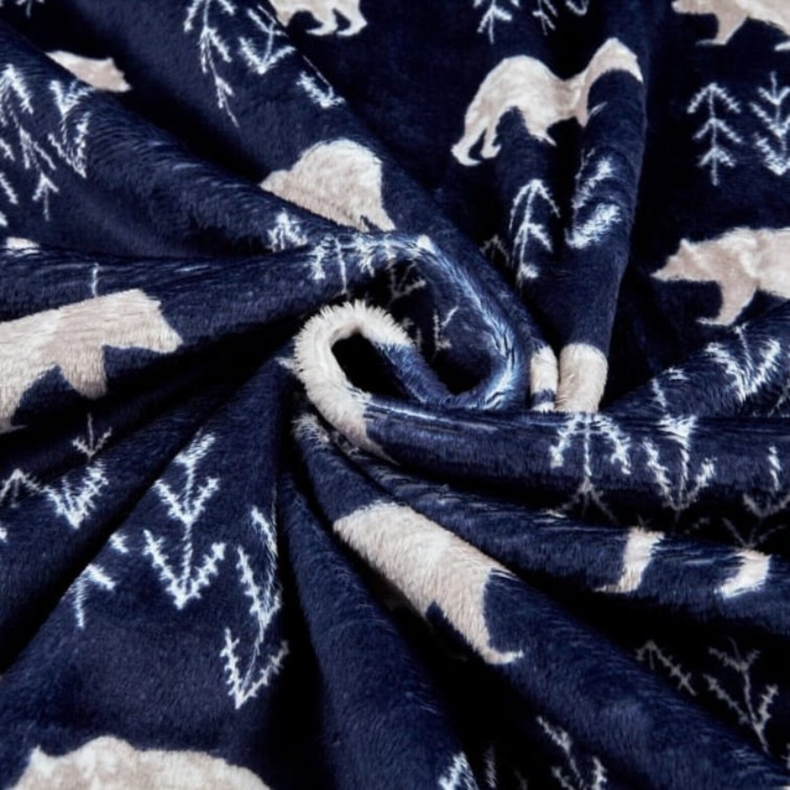 Navy Blue Minky Blanket Bear Minky Blanket Adult Minky - Etsy