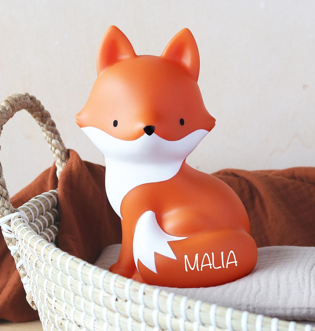 Personalisierte Spardose mit Namen Fuchs Kinderzimmer Taufe Geburtstag ...