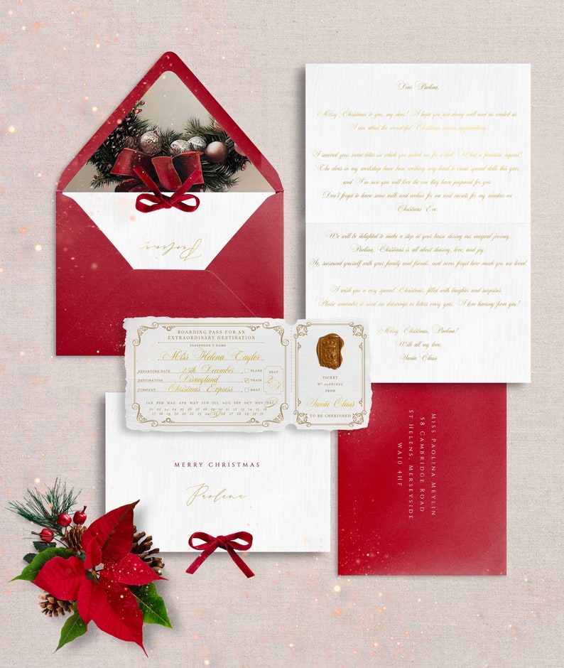 Authentic Santa Letter & Boarding Pass all Languages - Etsy