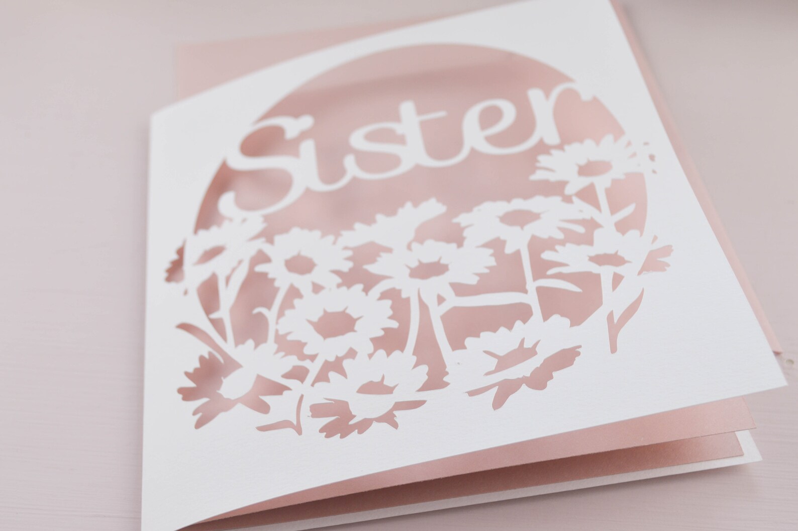 Floral Sister Papercut Card Birthday Card for Her Thank You | Etsy