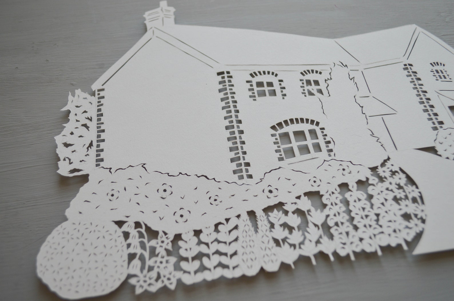 Personalised A4 House Portrait Framed Papercut, Handcut Home Cut Out ...