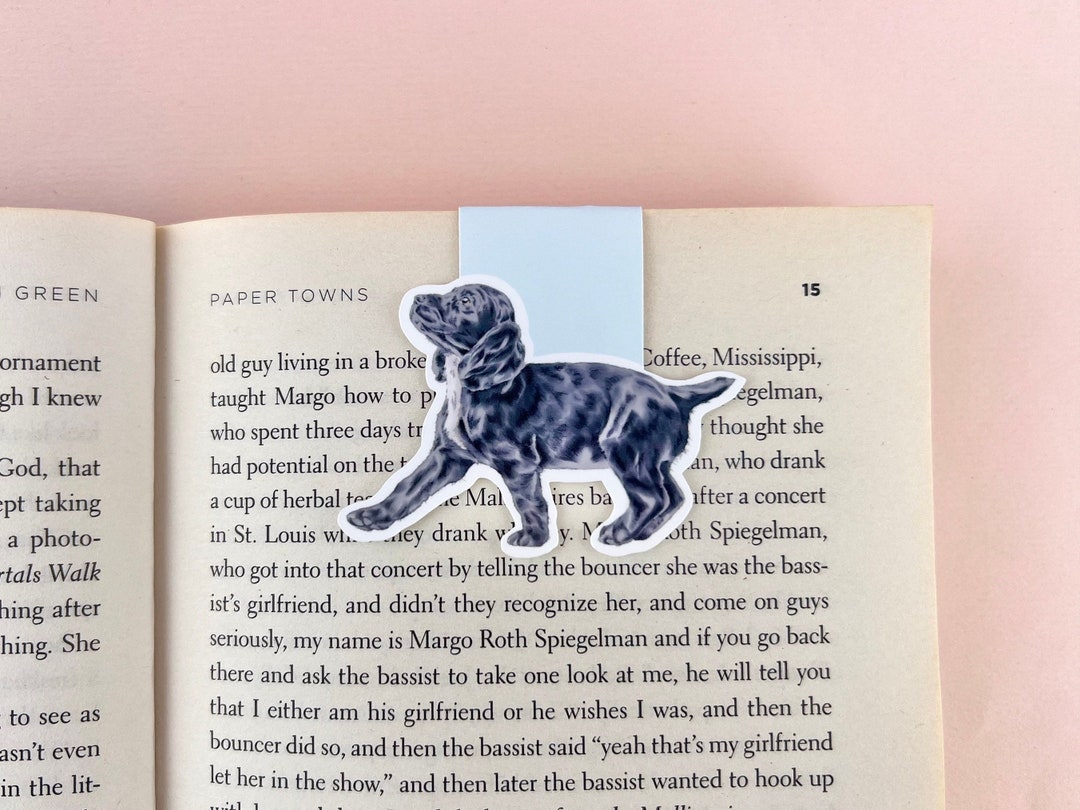 Spaniel Puppy Dog Magnetic Bookmark, Book Lover Gift, Book Worm, Cute ...