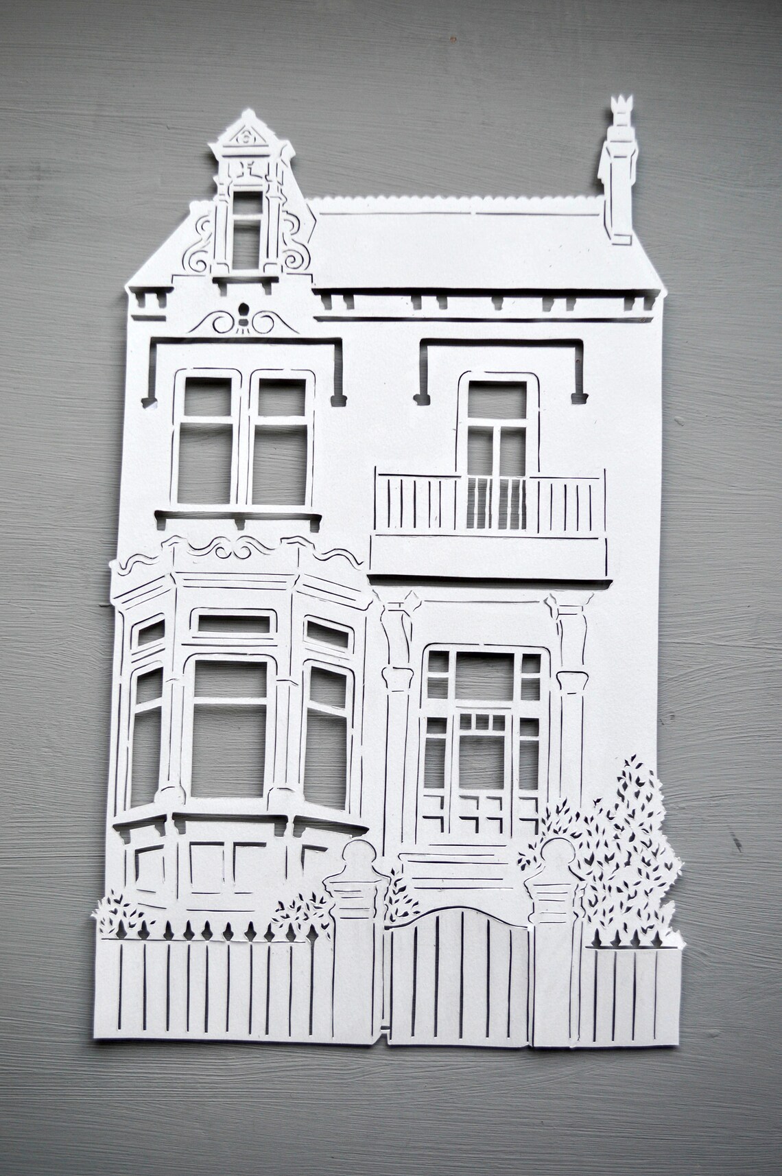Personalised A4 House Portrait Framed Papercut Handcut Home - Etsy