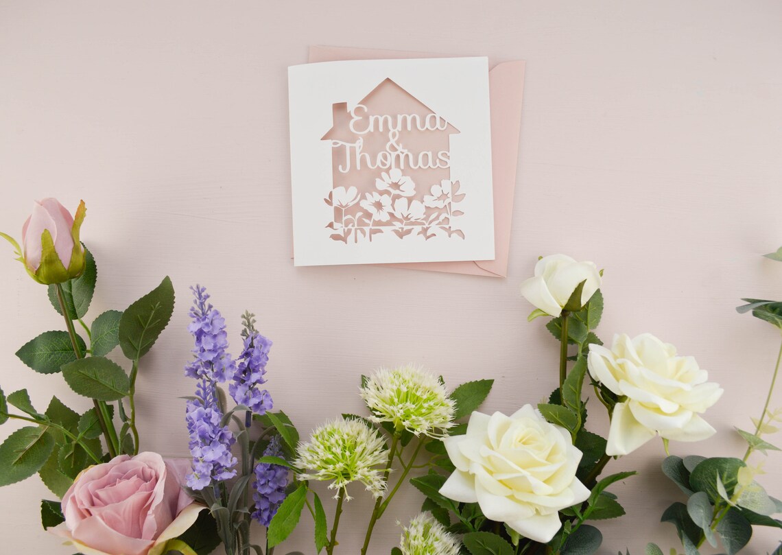 Personalised New Home Names Card, Couple Card, House Warming Card ...