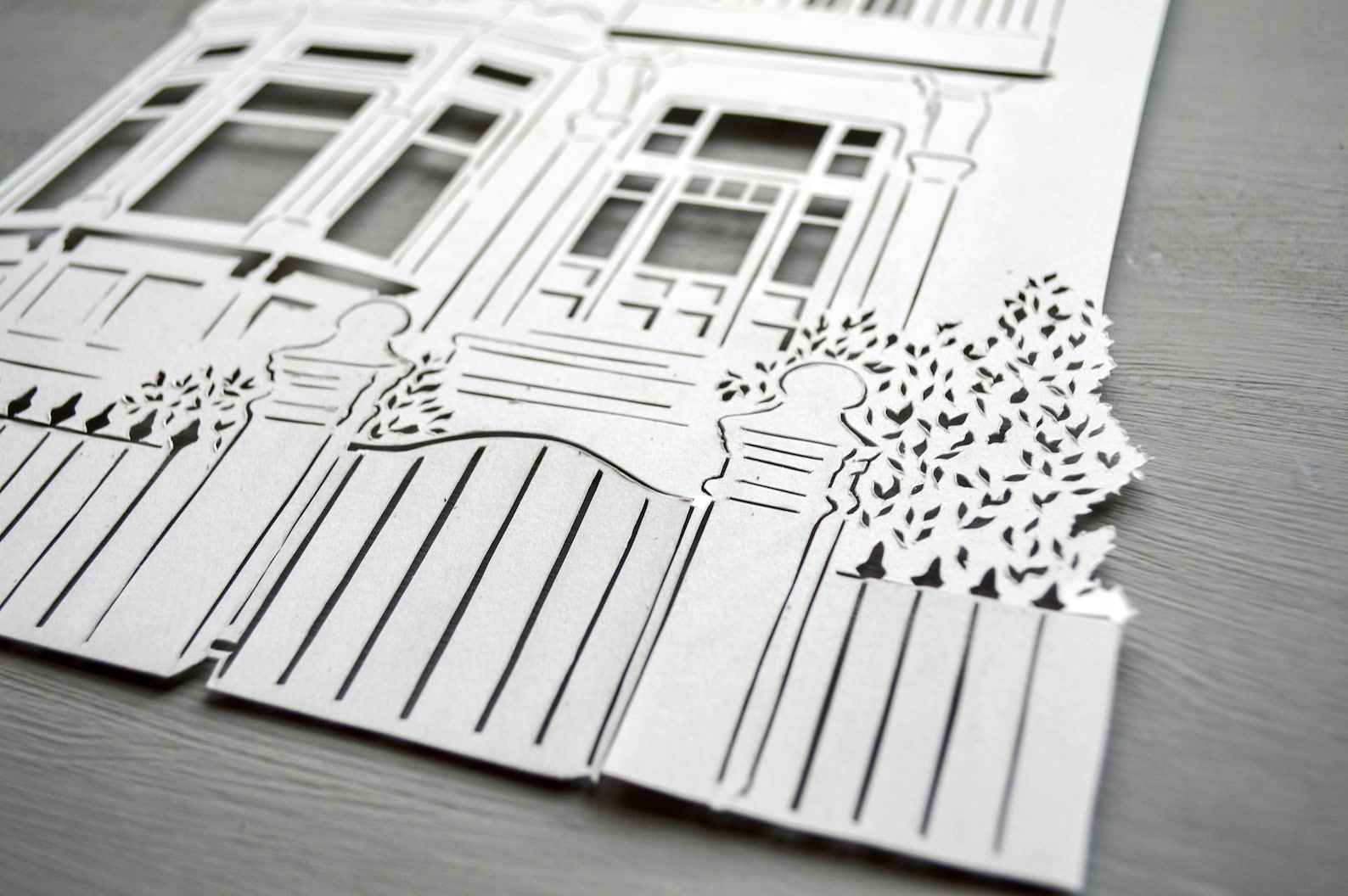 Personalised A4 House Portrait Framed Papercut, Handcut Home Cut Out ...