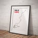 Cycling Artwork Print Tour of Flanders Route Map - Etsy