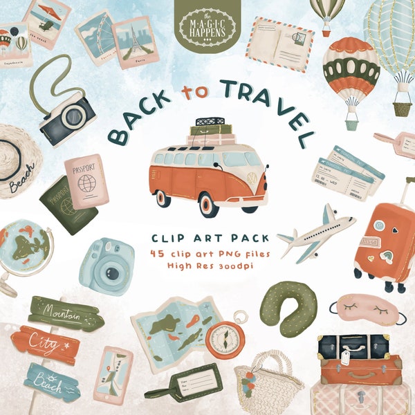 Travel Clip Art - Etsy