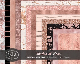 Marble Rose Gold Background - Etsy