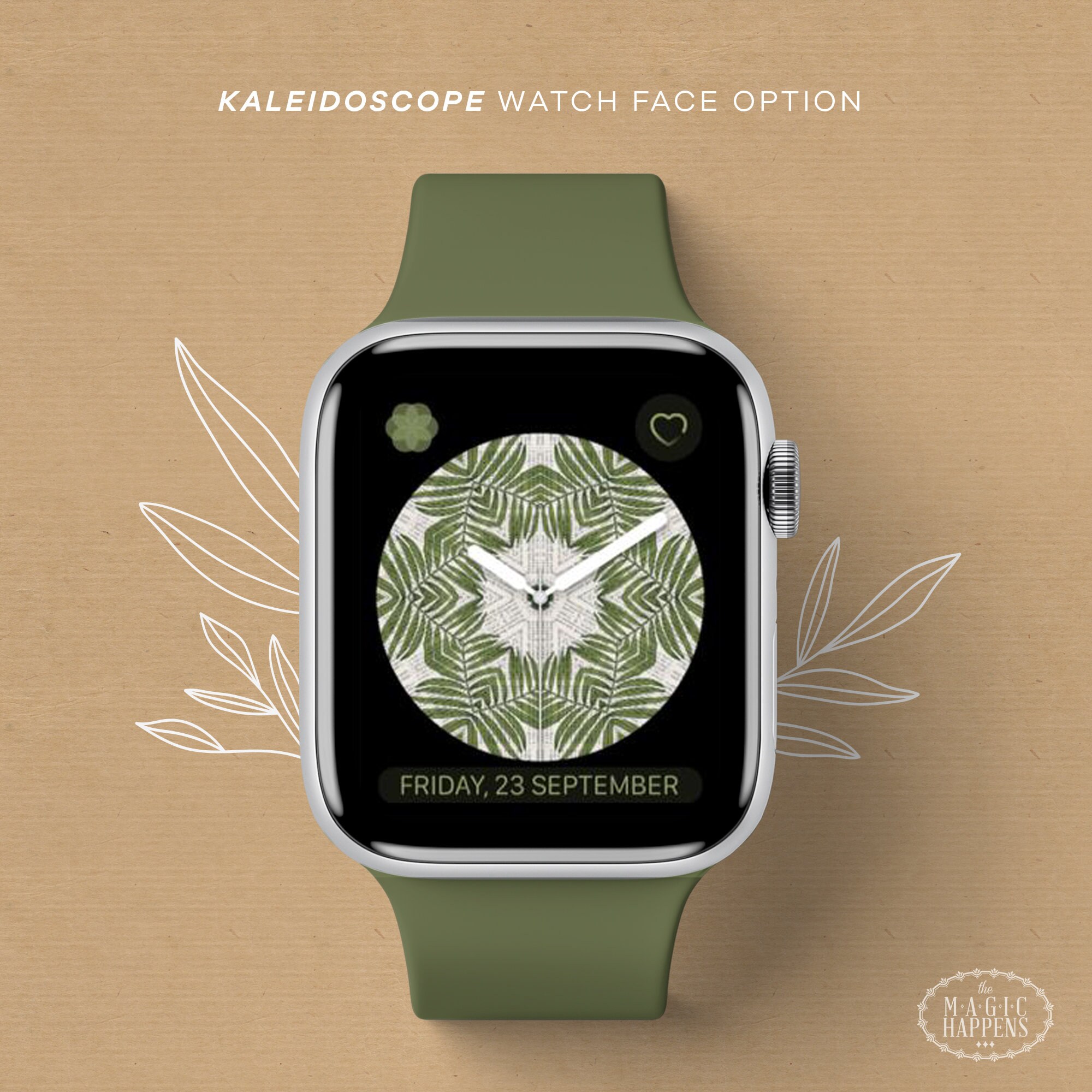 Apple Watch Wallpaper Botanical Leaves 1 Aesthetic Watch - Etsy