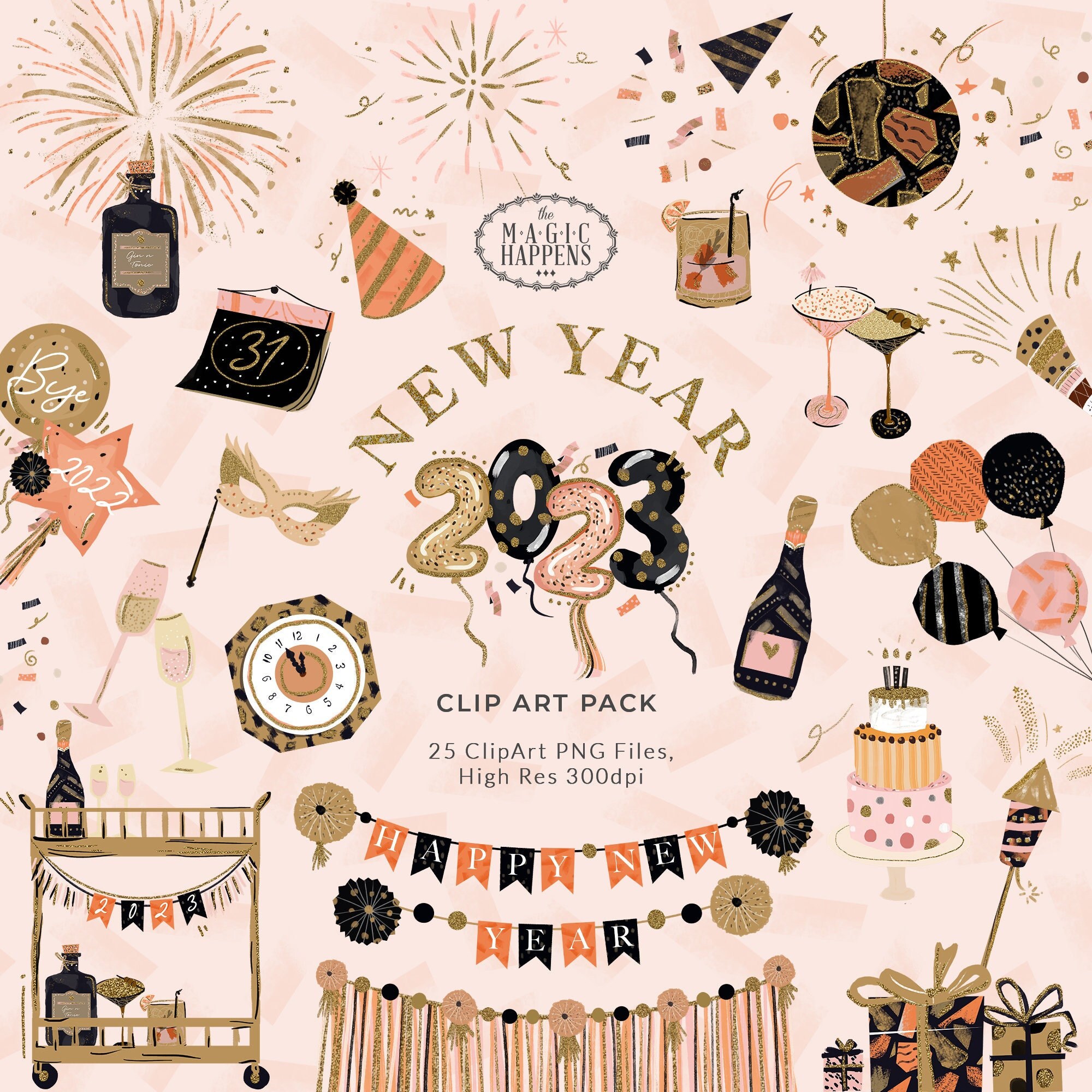 2022 New Years Clip Art