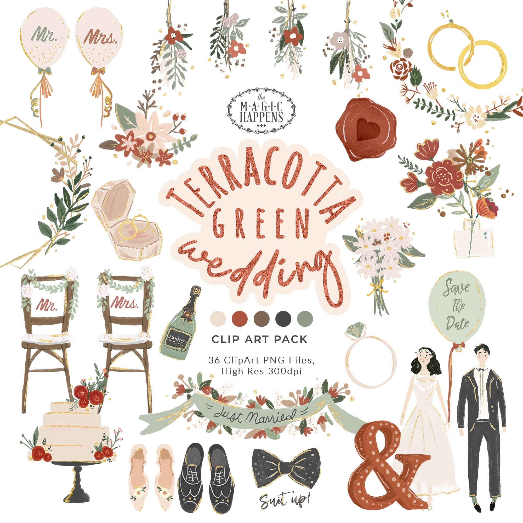Rustic Wedding Clipart