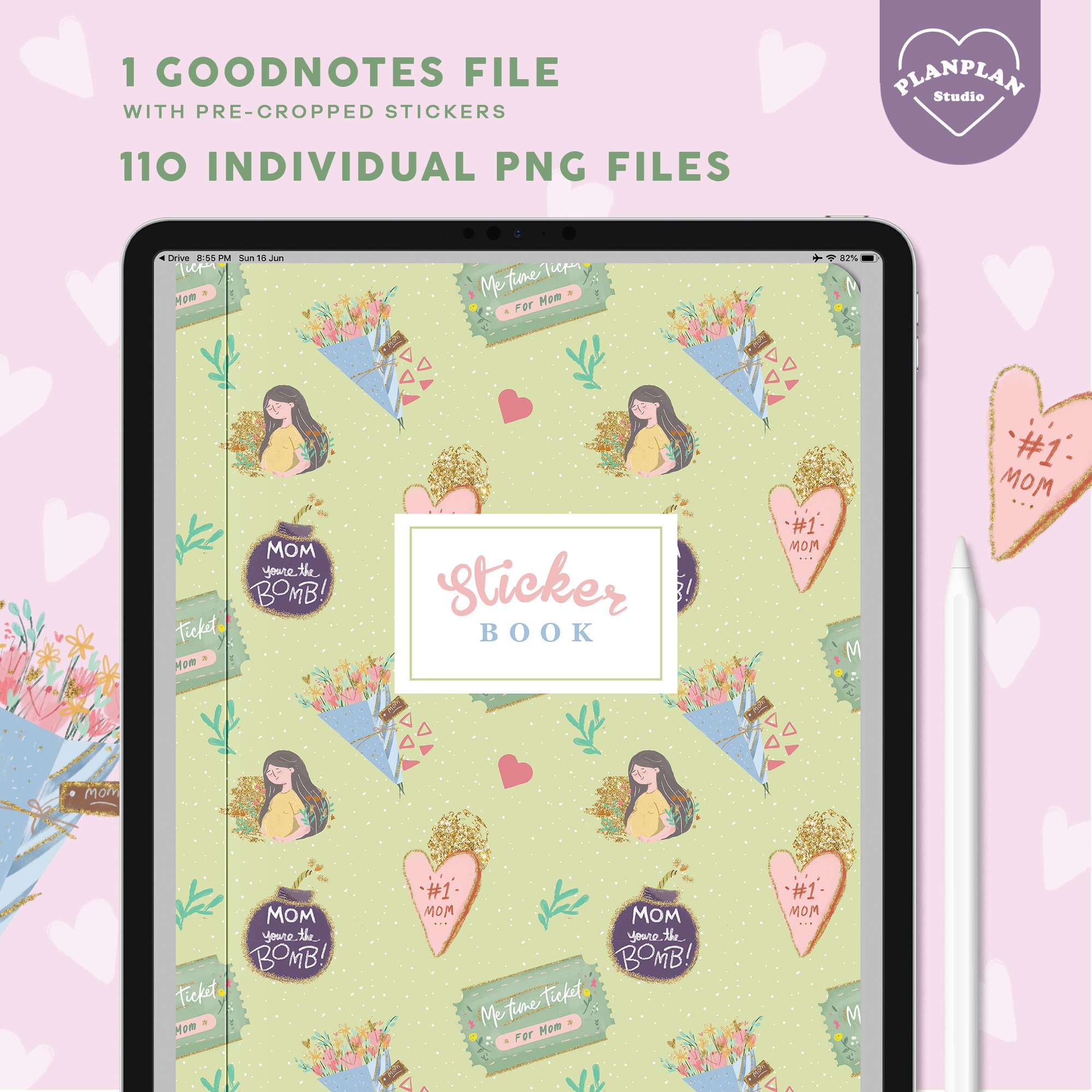 Pastel Mom Planner Stickers Mother Digital Stickers Mothers | Etsy