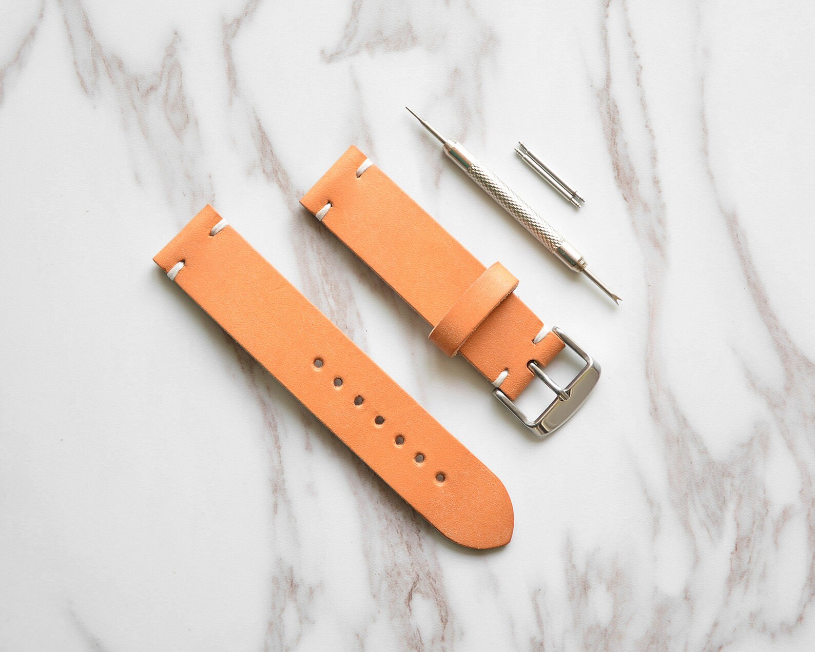 Personalized Watch Strap Natural Tan Leather Watch Band 18mm - Etsy