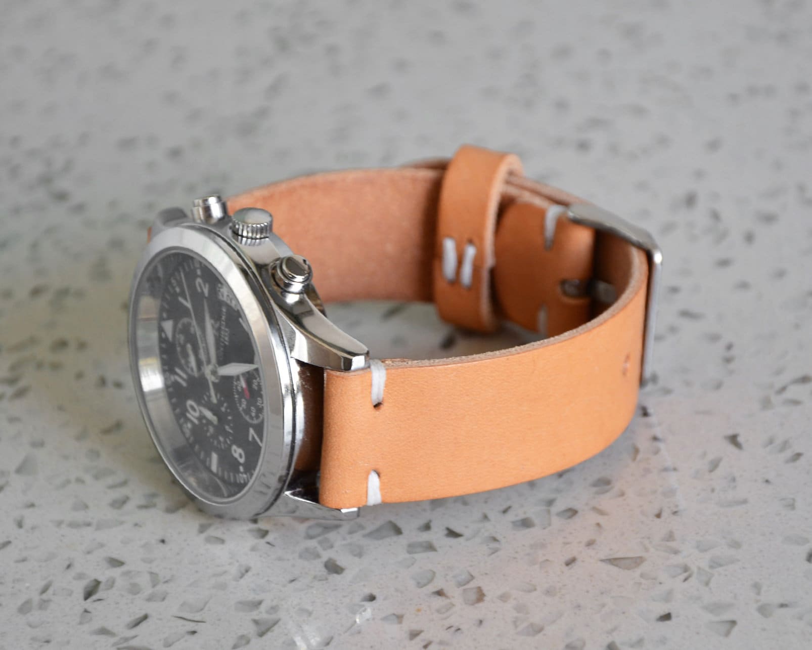 Personalized Watch Strap Natural Tan Leather Watch Band 18mm - Etsy