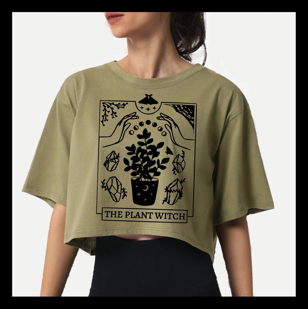 The Plant Witch Crop Top | Crop T Shirt | Plant Lover Gift | Plant ...
