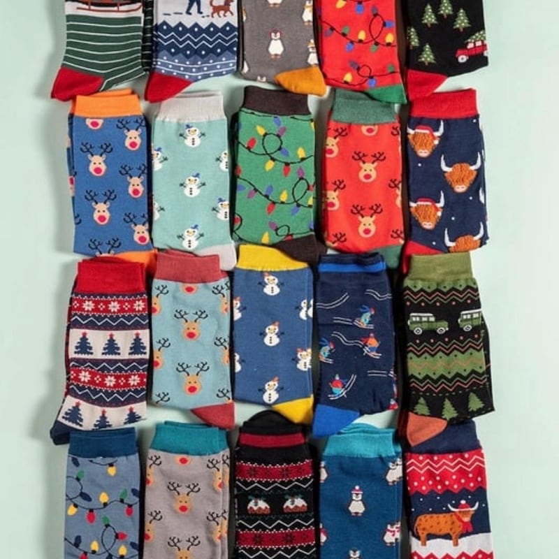 Santa Socks Mens - Etsy UK