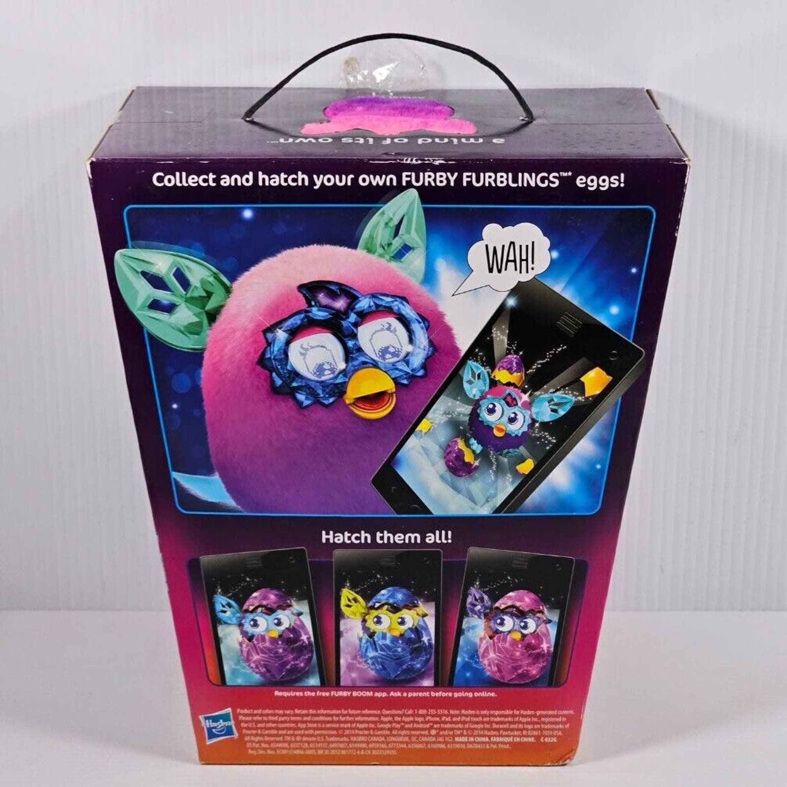Furby Boom, Crystal Series, Pink & Purple Interactive Pet, Hasbro 2012 ...