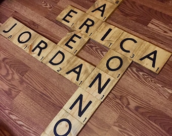 Scrabble wall art | Etsy