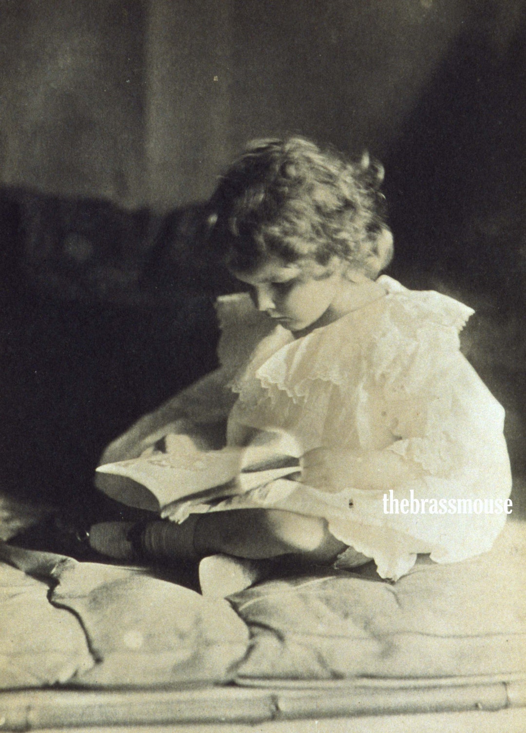 Vintage Digital Download: Victorian Child Reading a Book - Instant ...