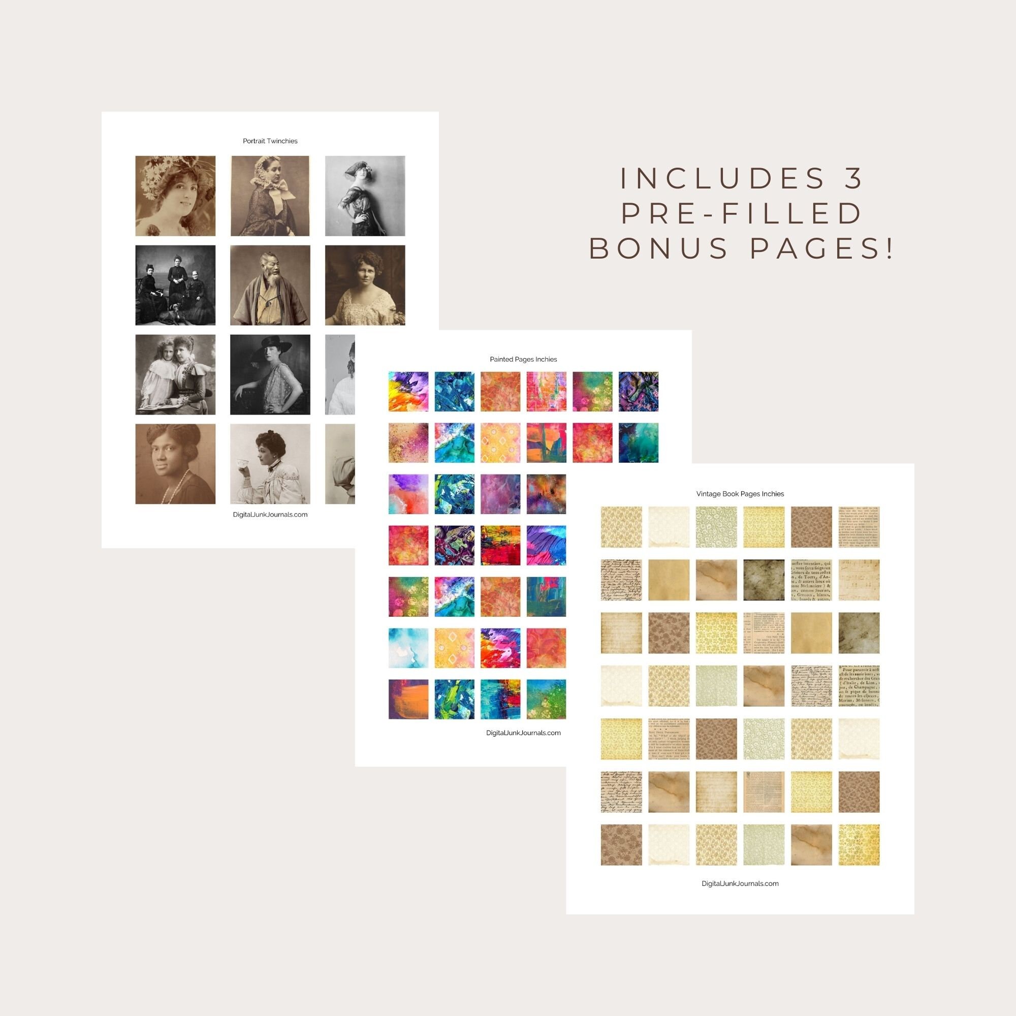 Inchies Template for Canva Instant Digital Download, Junk Journal ...