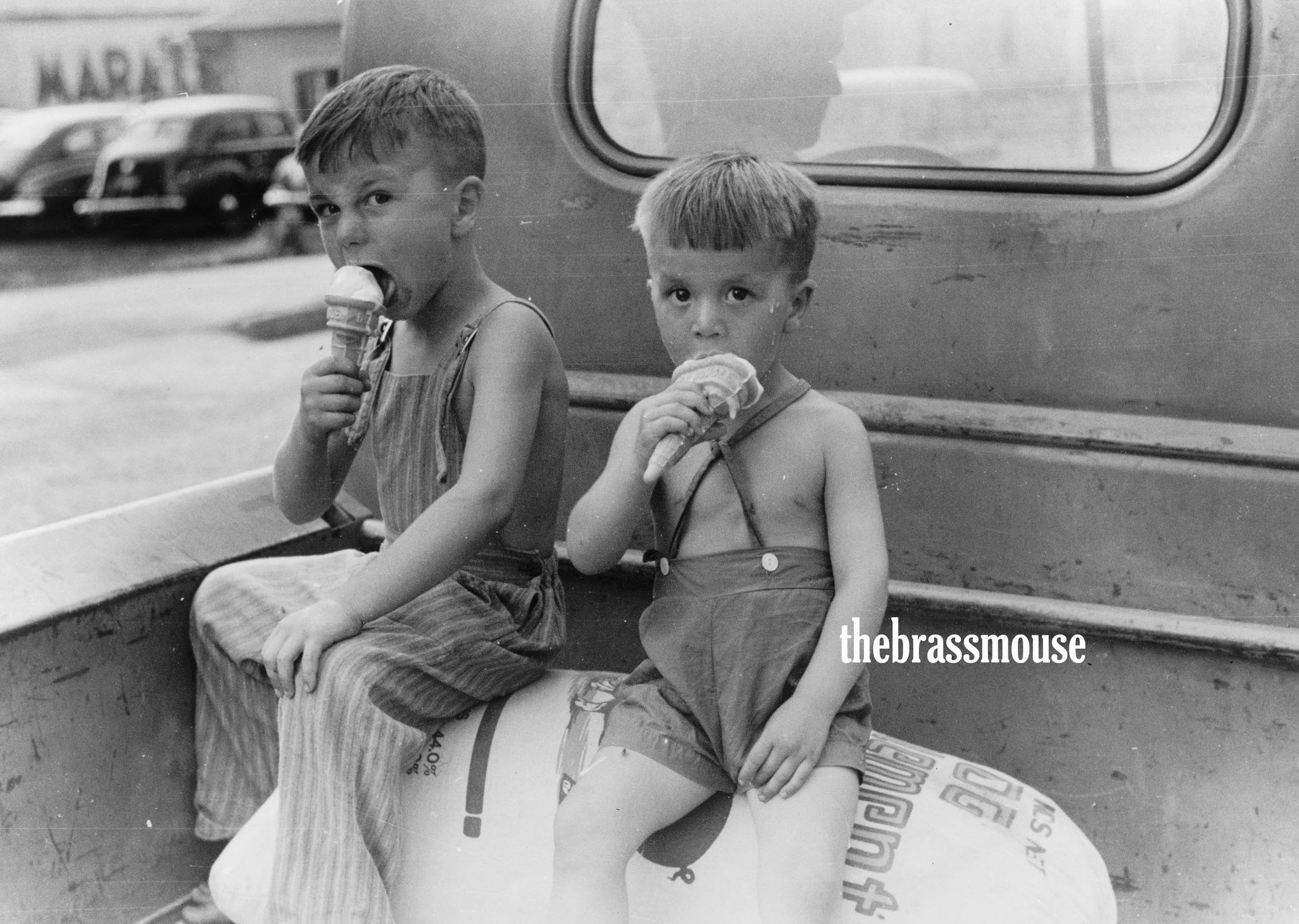 Little Boy With Ice Cream Photograph Instant Vintage Photo Digital ...