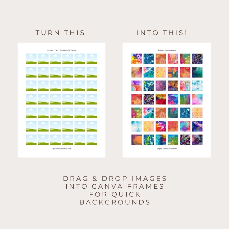 Inchies Template for Canva Instant Digital Download, Junk Journal ...