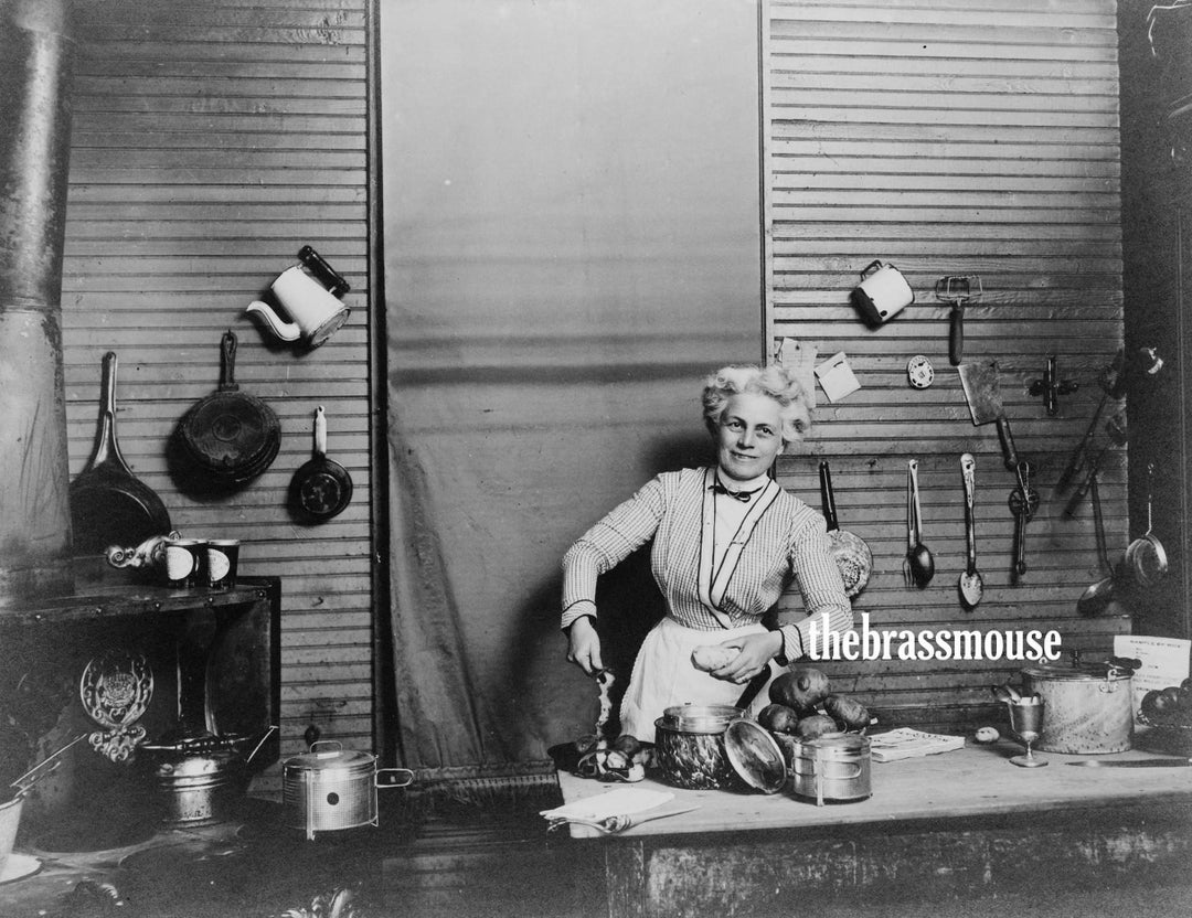 Vintage Woman Cooking in Kitchen 2 Photographs Instant Digital - Etsy