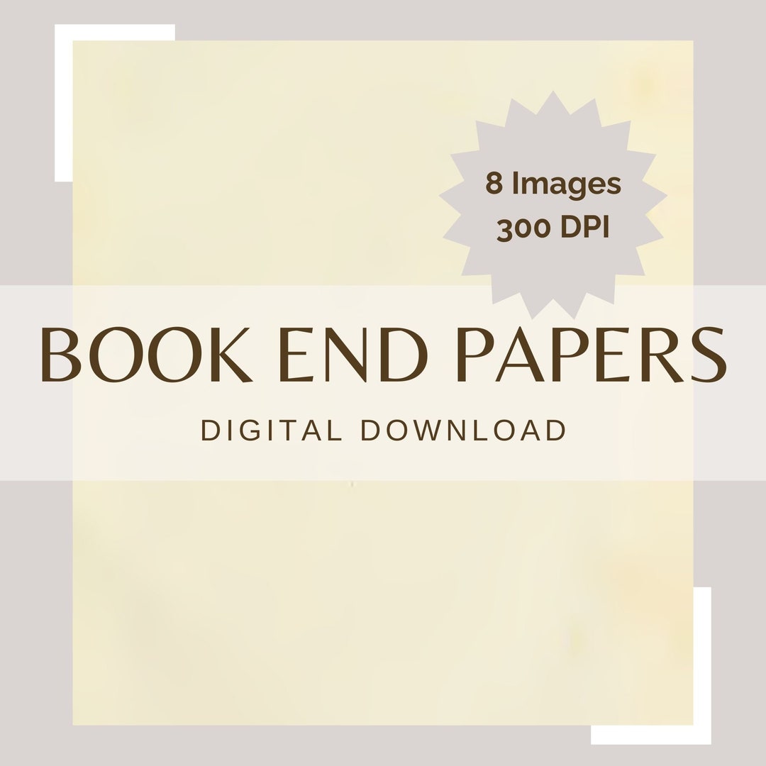 Vintage Book End Papers, Junk Journal Collage Background Digital ...