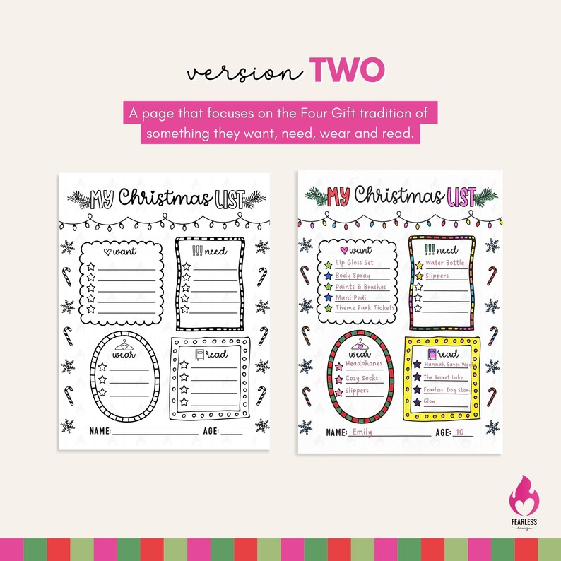 Printable Christmas Wish List | Christmas Coloring Page | Kid Christmas ...