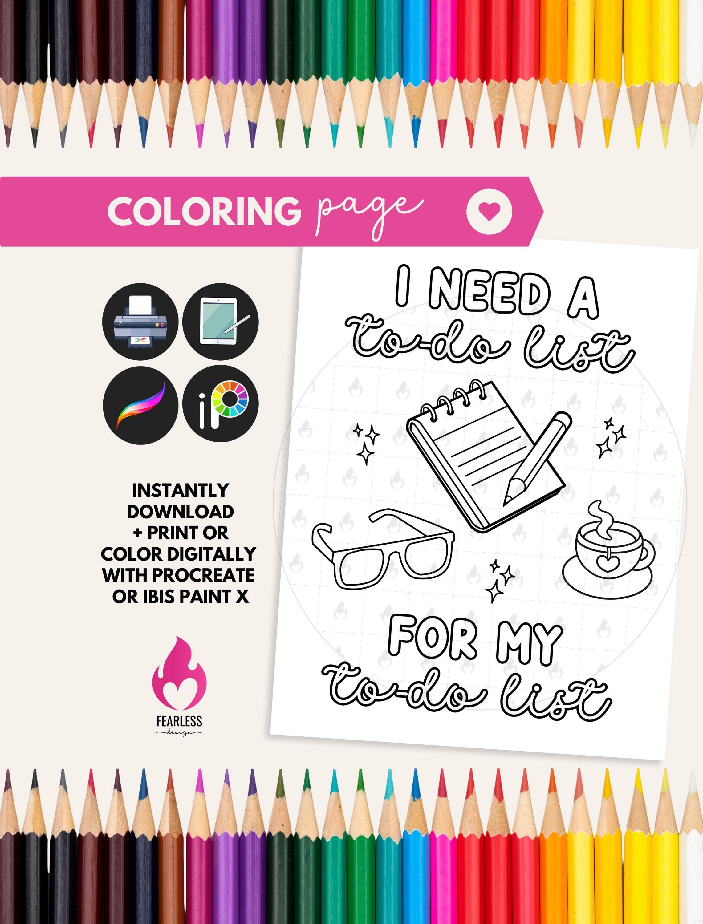 Executive Function ADHD Coloring Page, Funny Neurodiversity Coloring ...