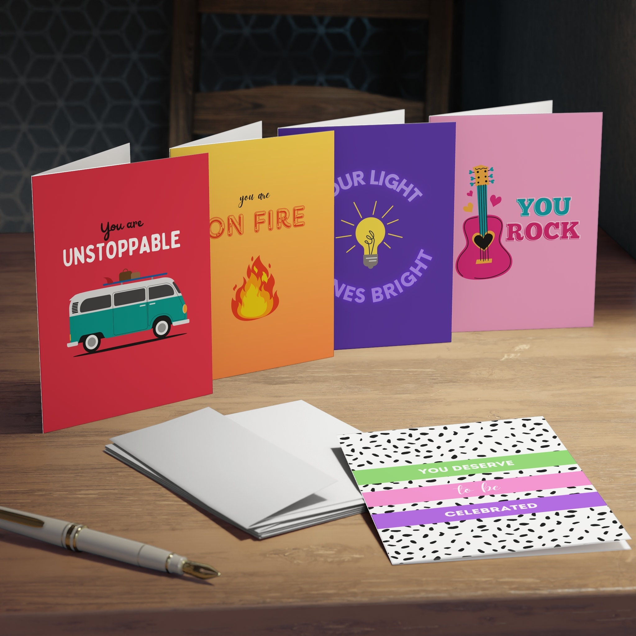 Team Celebration Cards Multi-design Greeting Cards 5-pack ...