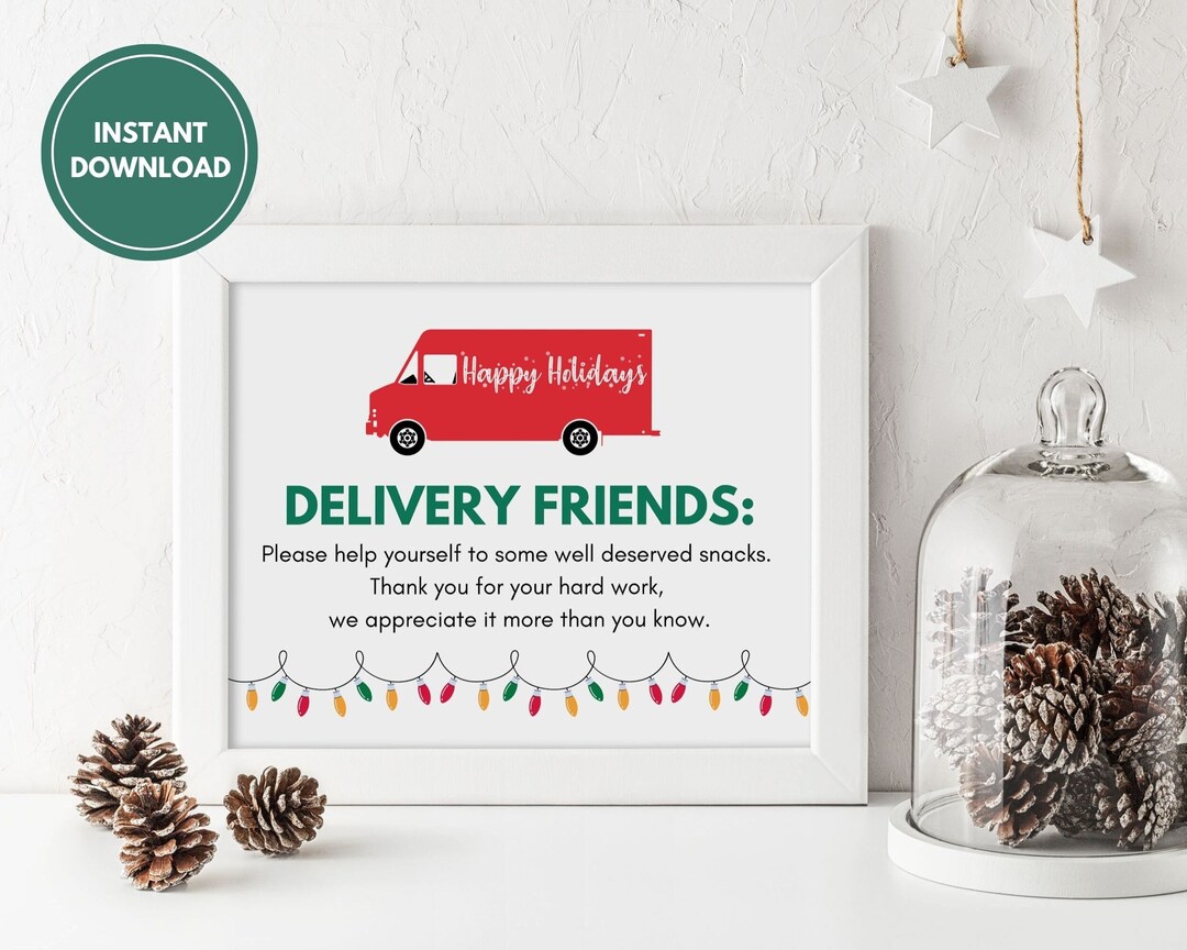 Delivery Driver Appreciation Sign Delivery Driver Thank You Sign ...