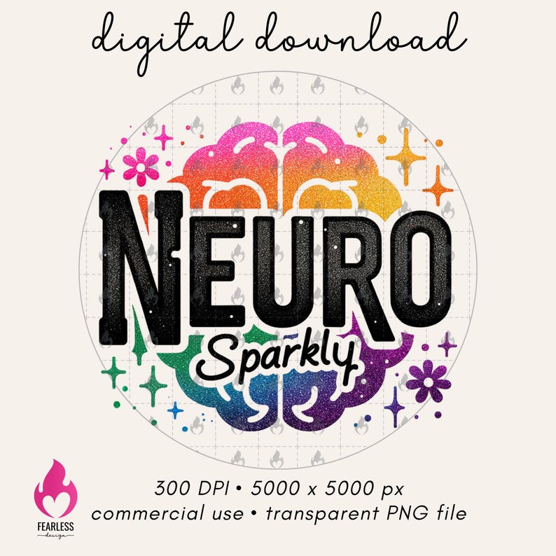 Neuro Sparkly Autism Spectrum ADHD Png, Neurodiversity Pride, Autistic ...