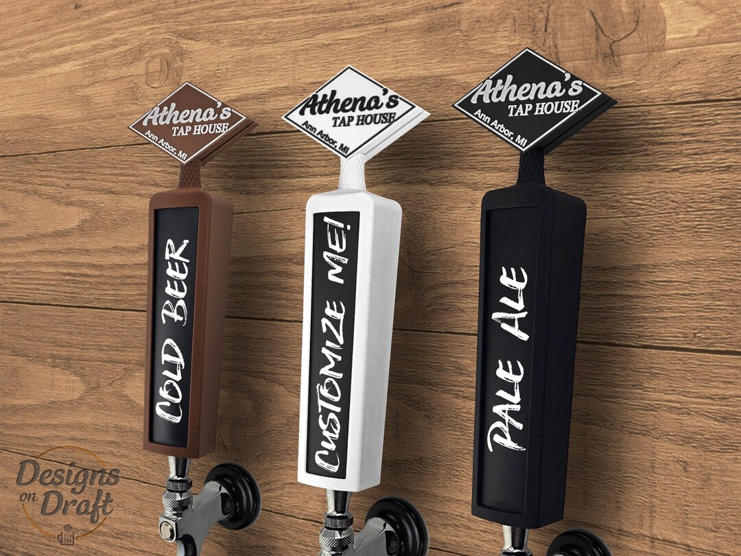 Custom Diamond Tap Handle With Chalkboard – Personalized Beer Tap ...