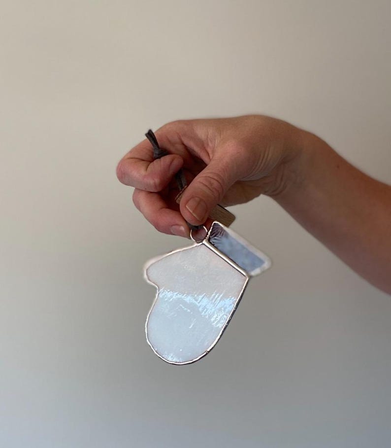 Stained Glass Mitten Ornament - Etsy