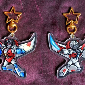 Reversible Starscream & Shattered Glass Keychain - Etsy
