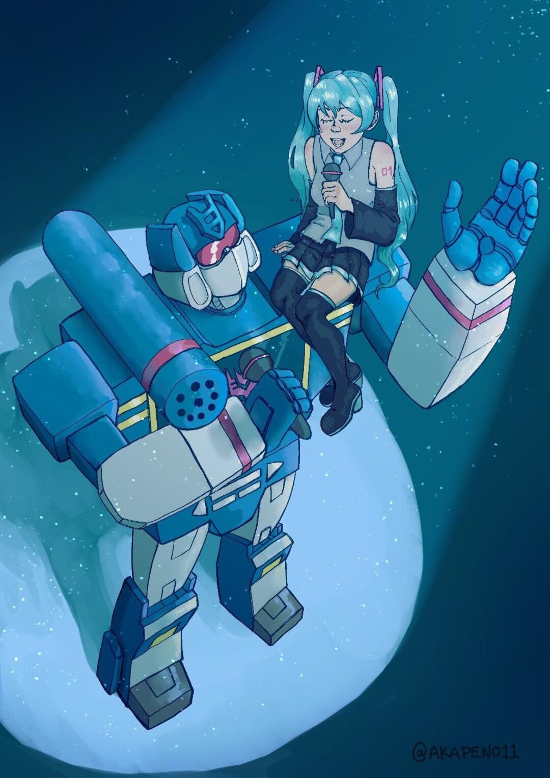 A4 Soundwave & Hatsune Miku by Akapen - Etsy